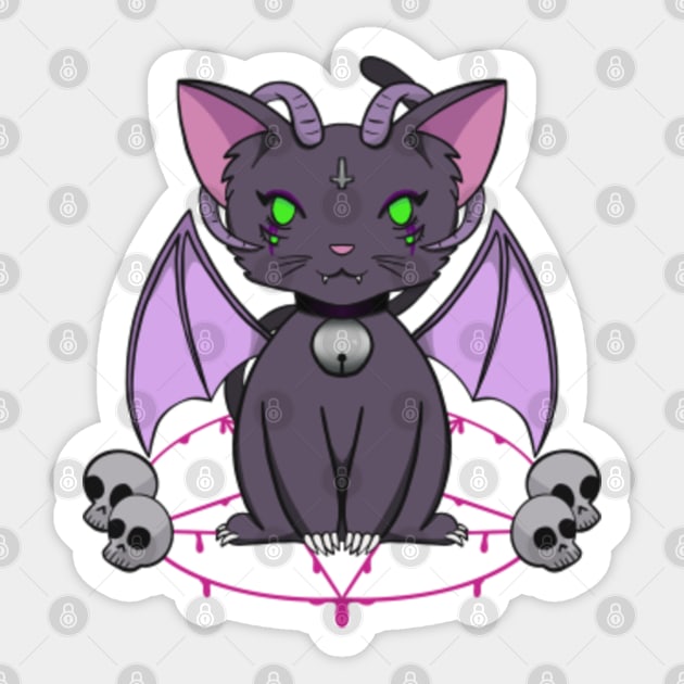 Summoning of the Kawaii Cat Demon - Zcp - Sticker | TeePublic