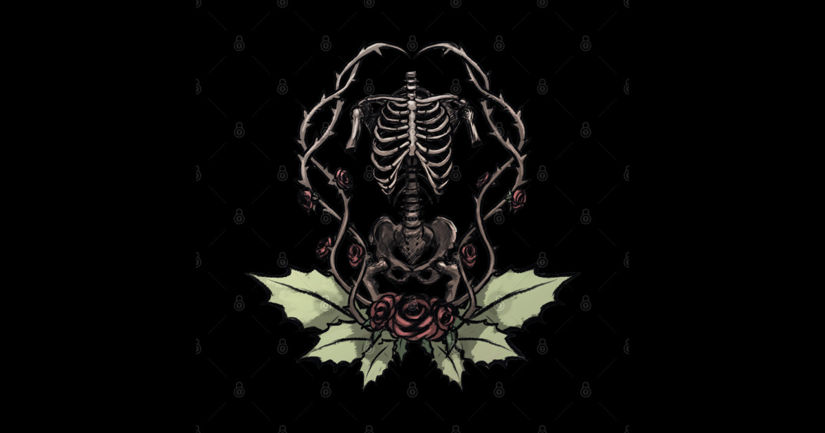 Bones and roses - Bones - Sticker | TeePublic