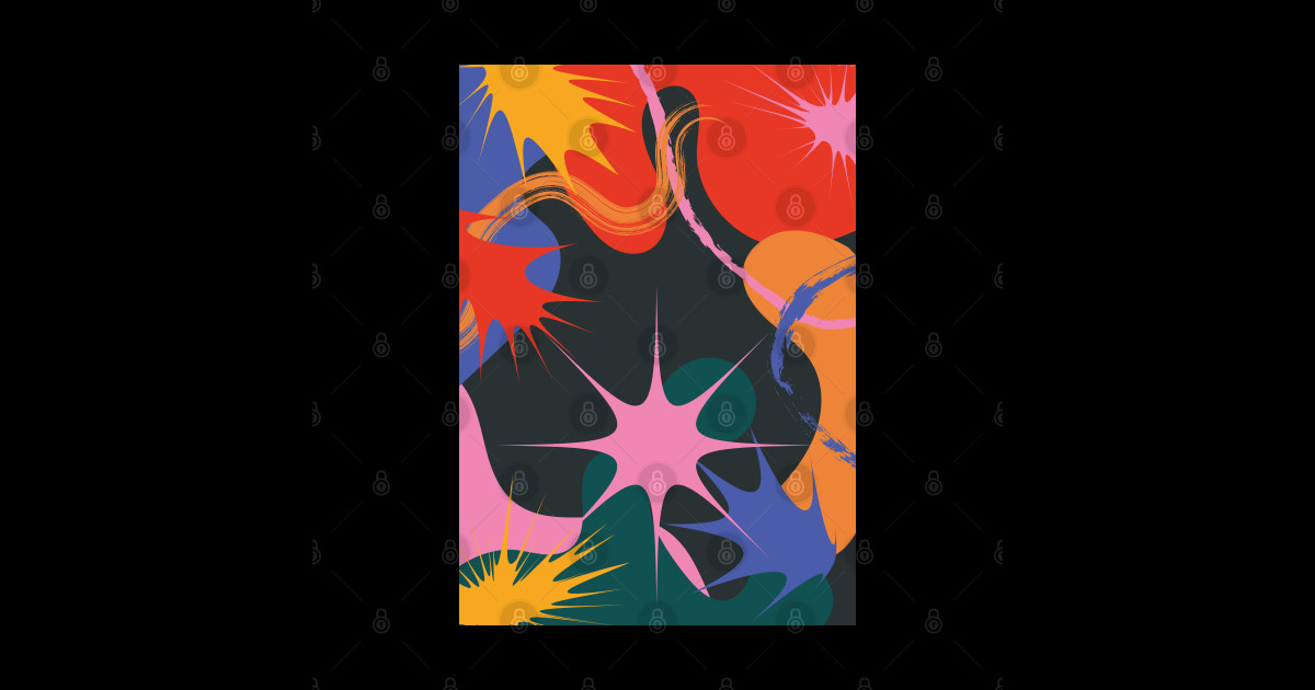 Colorful Splash Abstract Shapes - Splash Of Color - Posters and Art ...