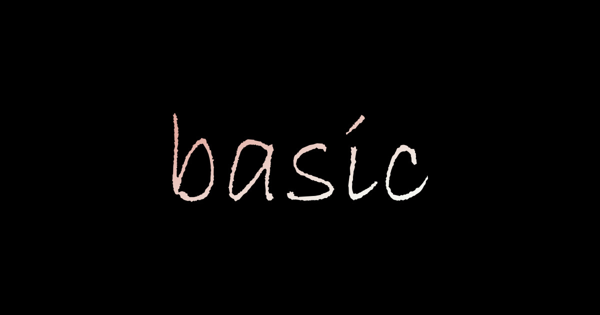 Basic (handwriting) - Basic - Sticker | TeePublic
