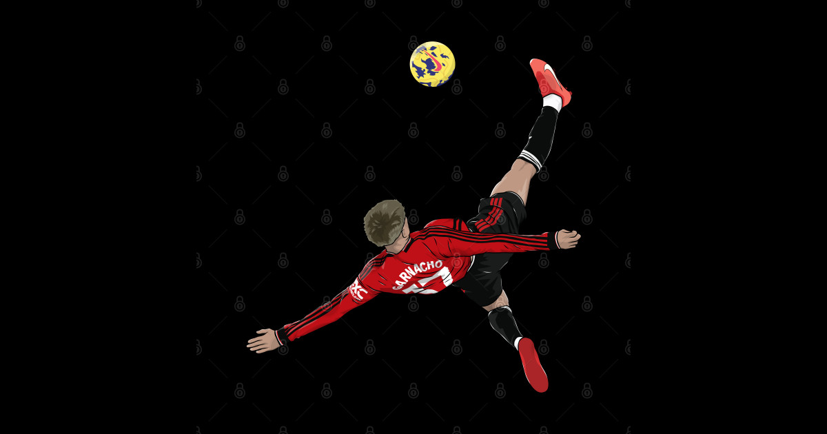 Alejandro Garnacho Overhead Kick Manchester United - Garnacho - Sticker ...