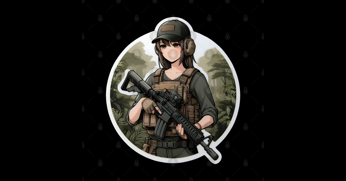 Tactical Girl - Tactical - Sticker | TeePublic