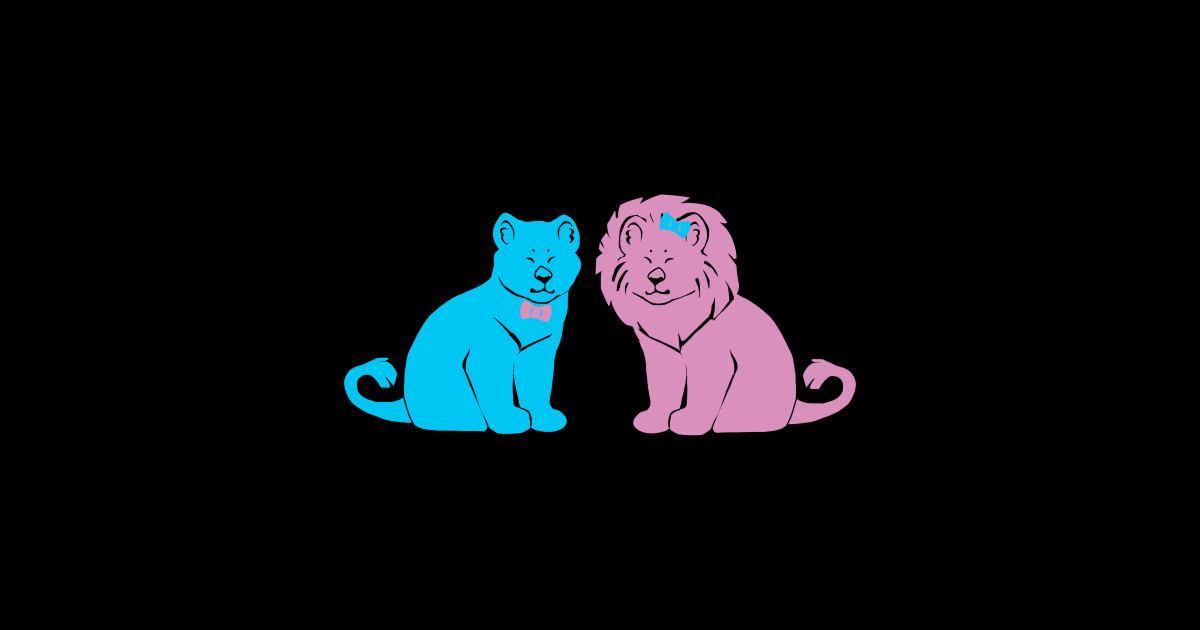 happy trans lions - Transgender - Sticker | TeePublic