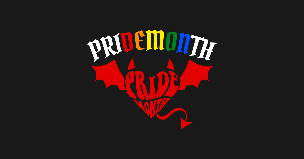Pride Month Demon - Pride Month Demon - T-Shirt | TeePublic