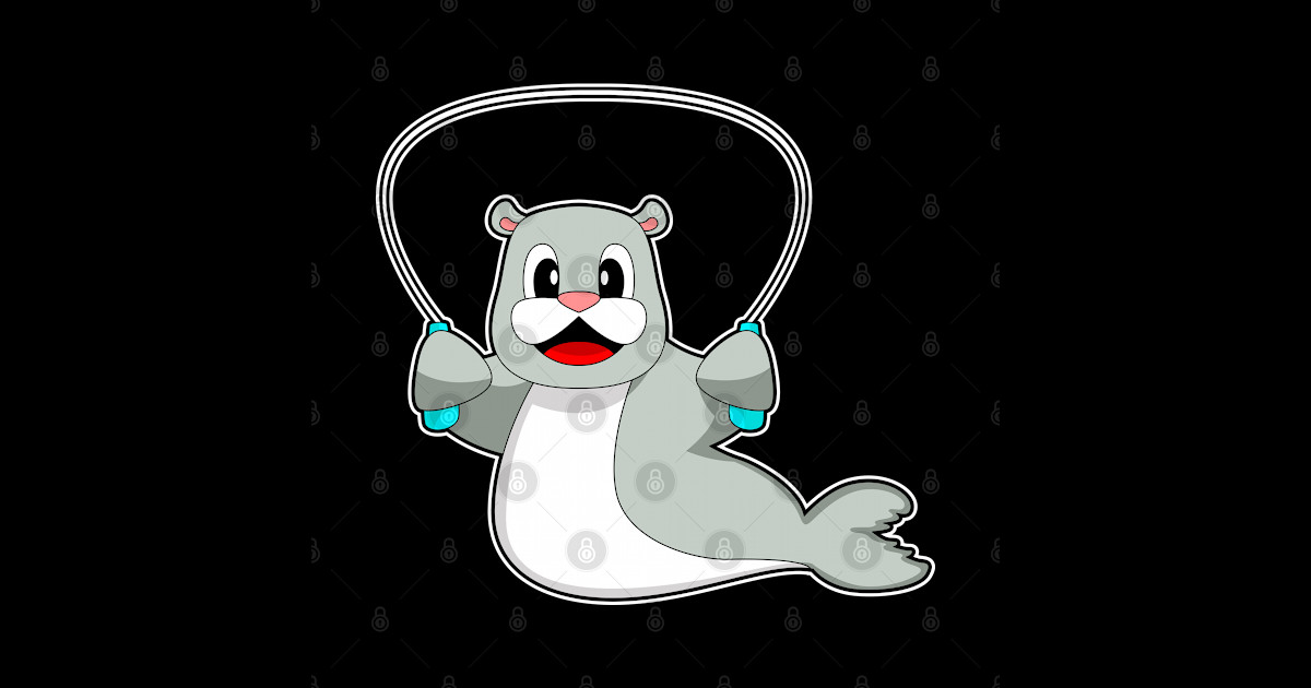Seal Rope skipping Jump rope - Seals - Sticker | TeePublic