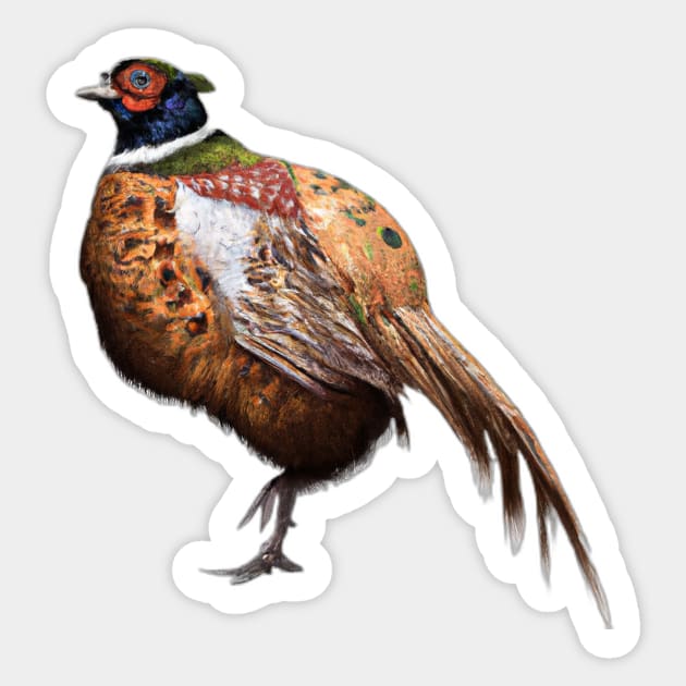 Cute Pheasant Drawing - Cute Pheasant - Sticker | TeePublic