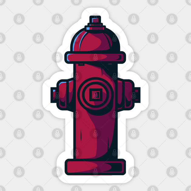 Fire hydrant - Fire Hydrant Pipes - Sticker | TeePublic