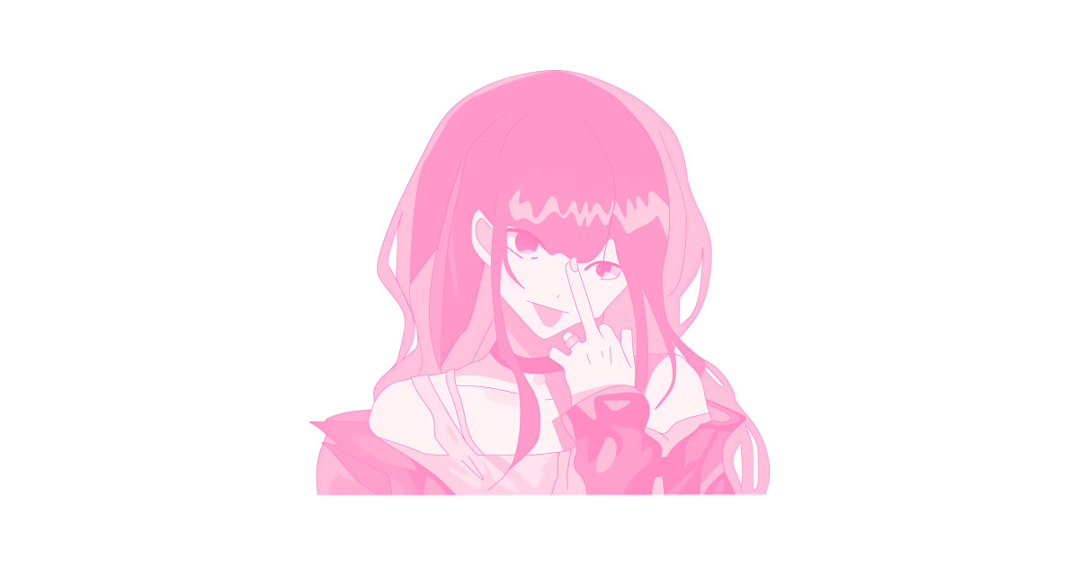 Middle Finger Mood – Lewd Pink Waifu - Lewd Pink Waifu - T-Shirt ...