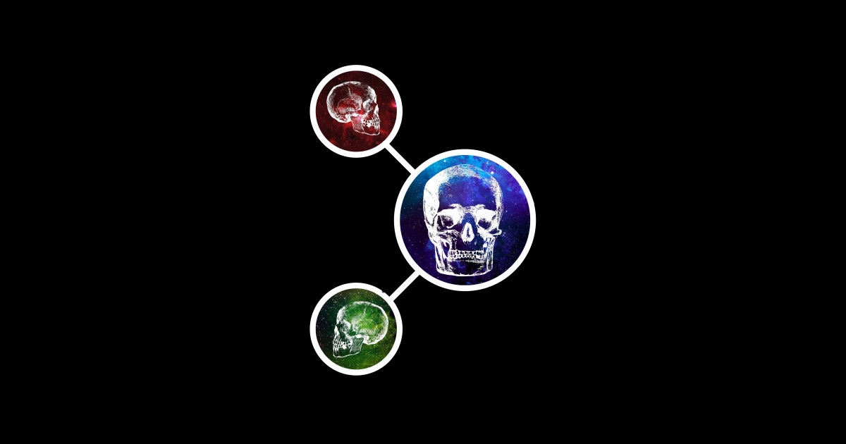 Triple Skull - Skulls - Sticker | TeePublic