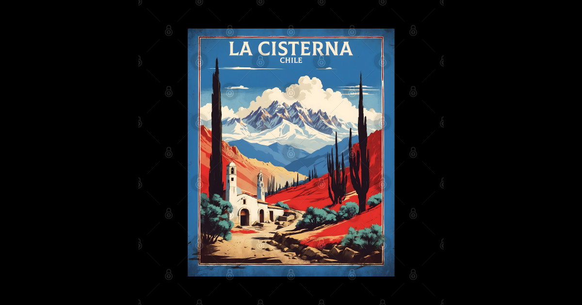 La Cisterna Chile Vintage Tourism Travel - Chile - Magnet | TeePublic
