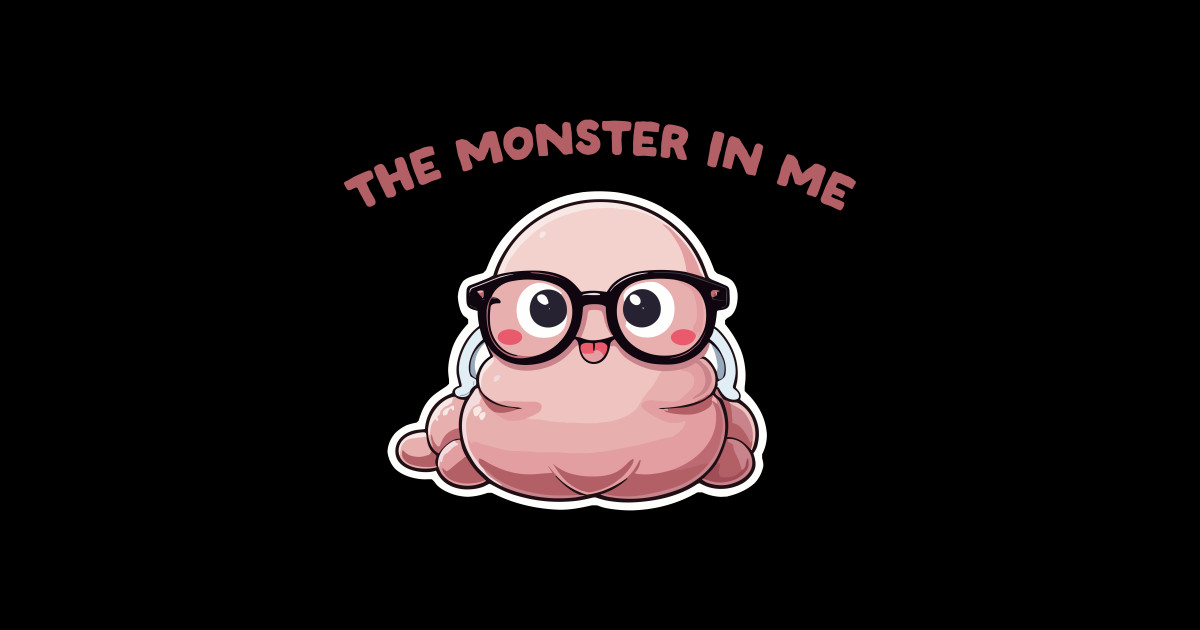 the bookworm monster in me - Cute Monster - Sticker | TeePublic