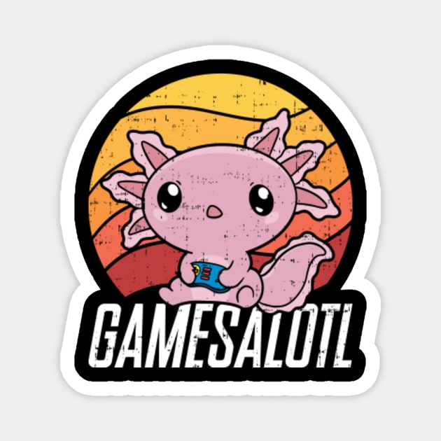 Gamesalotl - Axolotl Gaming Kawaii - Axoltol - Magnet | TeePublic