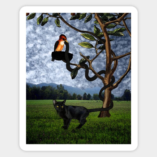 Cat Tail - Surreal - Sticker | TeePublic