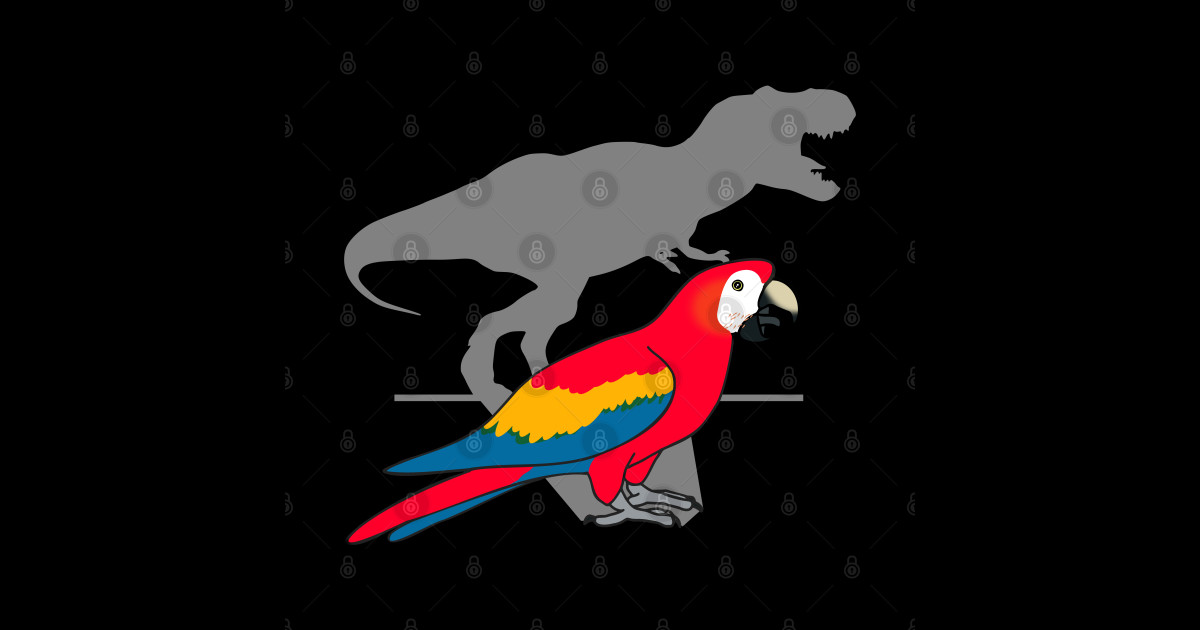 t-rex scarlet macaw - Birb Memes - Sticker | TeePublic