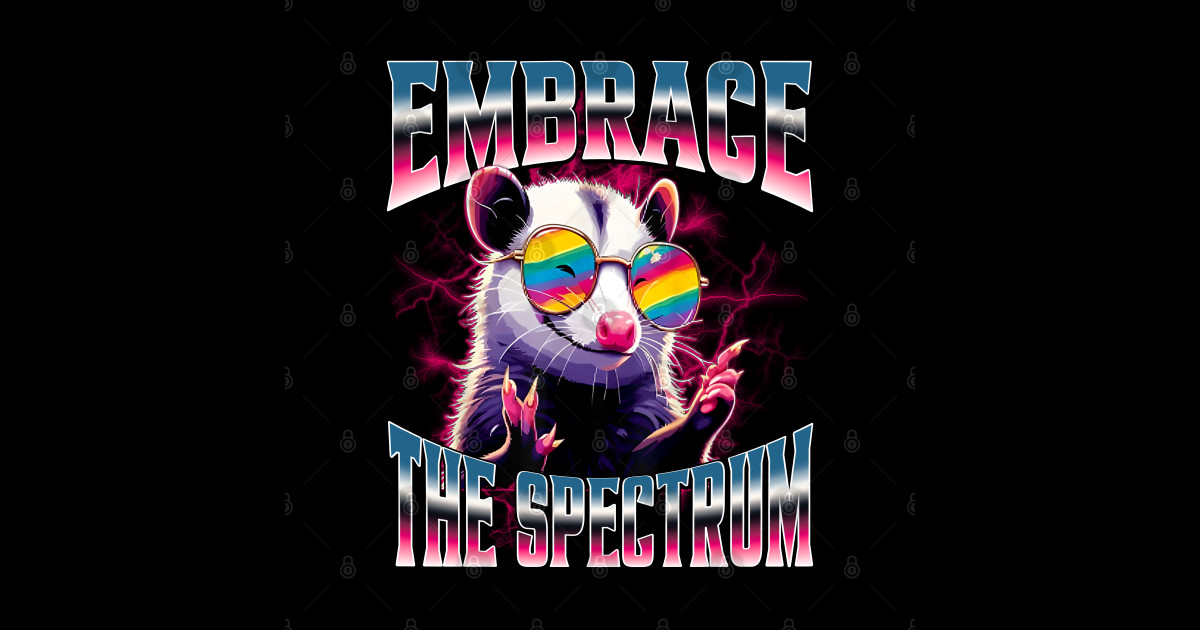 Embrace the Spectrum Autism Funny Meme Autistic Opossum - Embrace The ...