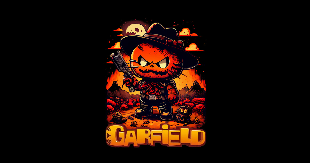 Garfield Cowboy - Garfield - Sticker | TeePublic