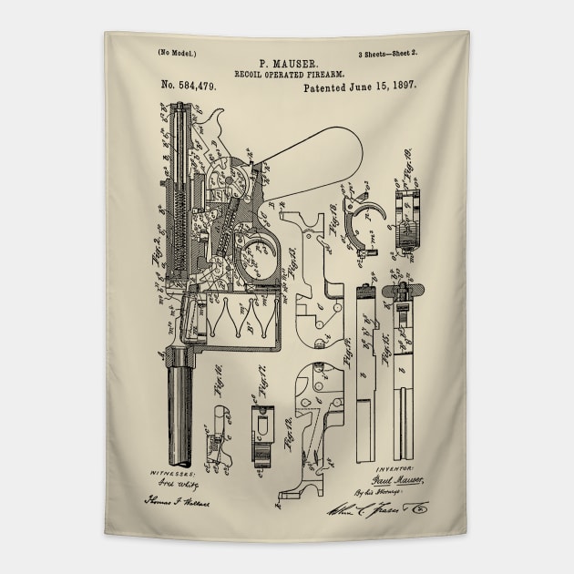 Mauser C96 Broomhandle Patent - Blueprints, Schematics, Gunsmith ...