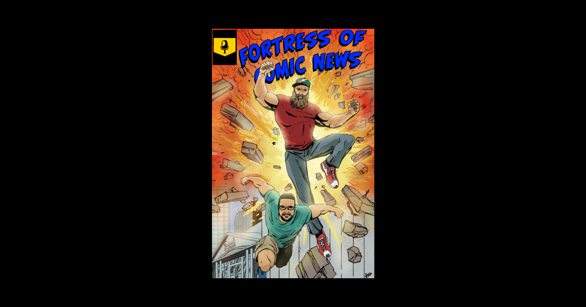 Fortress of Comic News Comic Cover - Podcast - Sticker | TeePublic