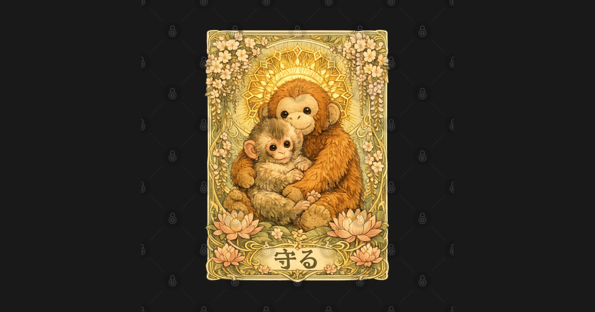 Panchi-Kun & Oran Mama — 守る | Sacred Bond Art Nouveau Tarot Style ...