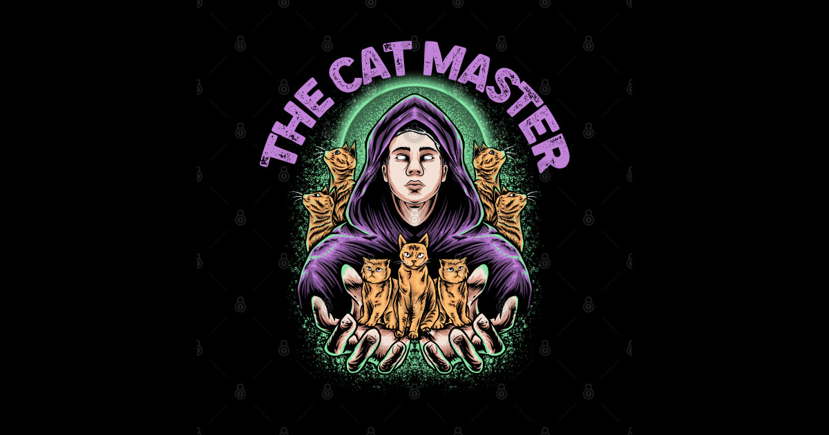 THE CAT MASTER - Cat - Sticker | TeePublic