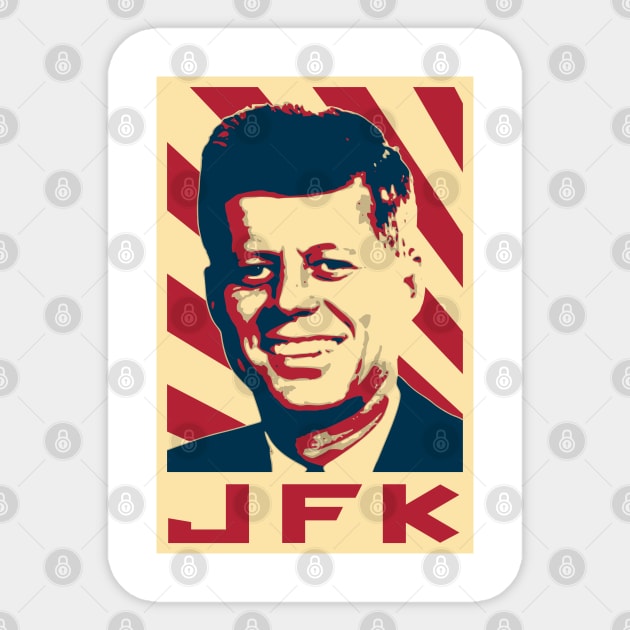 JFK Retro Propaganda - Jfk - Sticker | TeePublic