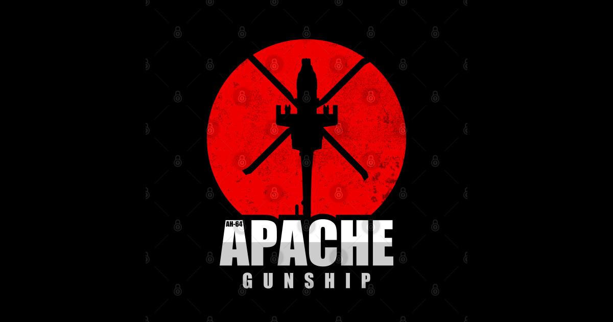 AH-64 Apache Patch (distressed) - Us Army Apache Helicopter - Sticker ...