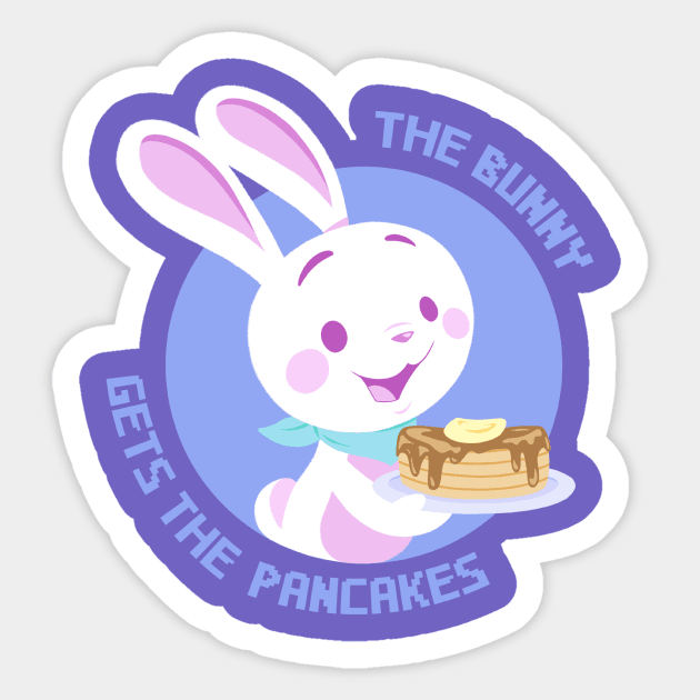 The Bunny Gets the Pancakes - Wreck It Ralph - Sticker | TeePublic
