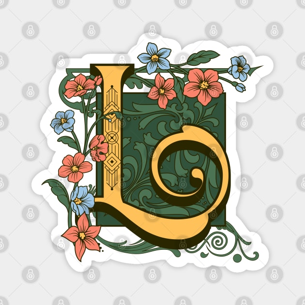 Art Nouveau Letter L, Ornamental Letter L, Art Deco - Letter Design ...