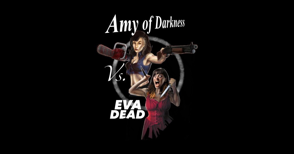 Amy vs Eva Dead - Evil Dead - Sticker | TeePublic