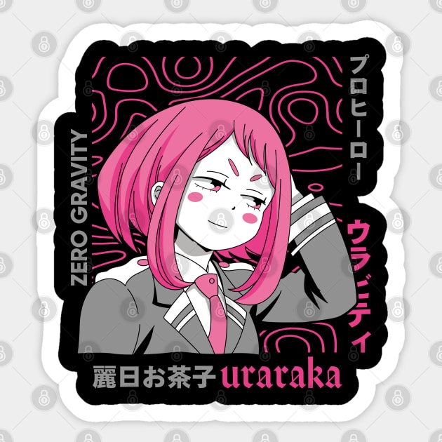 Zero Gravity Anime Fanart - Uraraka - Sticker | TeePublic