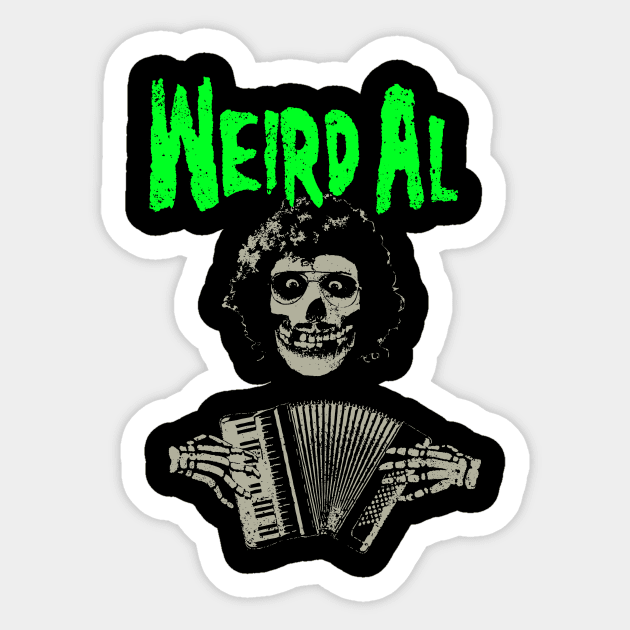 Weird Al meets the Misfits with Accordion - Weird Al - Sticker | TeePublic