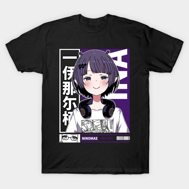 Ninomae Ina'nis Ina Smug - Hololive - T-Shirt | TeePublic