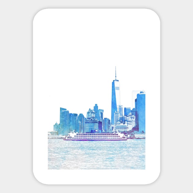 New York City - Staten Island Ferry - Sticker | TeePublic