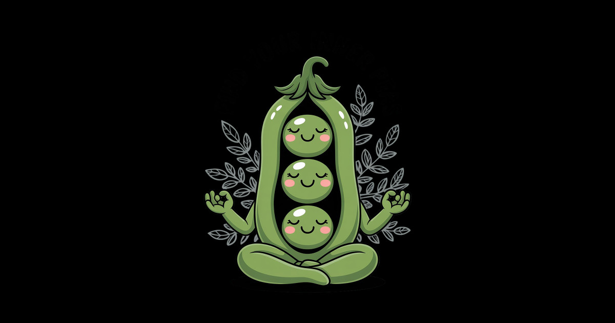 Find Your Inner Peas Yoga Pun - Find Your Inner Peas Yoga Pun - Sticker ...