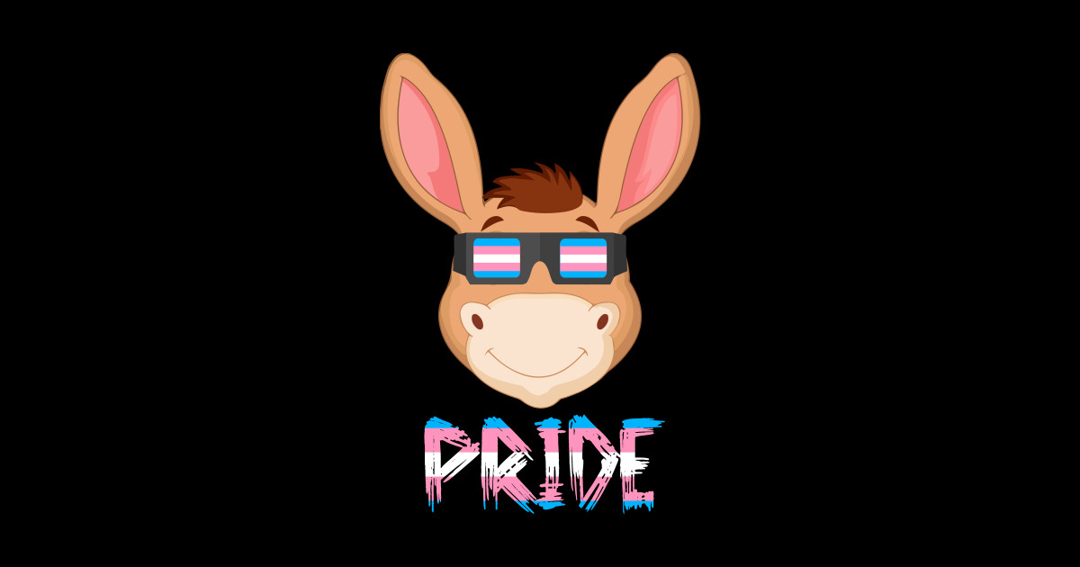 Donkey Transgender Flag Lgbt - Donkey Transgender - Sticker | TeePublic