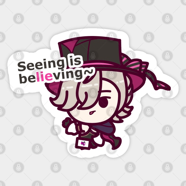 lyney | (fan-art by smoomaru) - Genshin Impact - Sticker | TeePublic