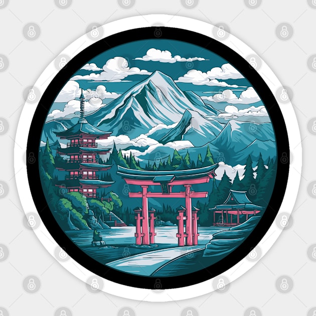 Japanese torii gate - Japanese Torii Gate - Sticker | TeePublic