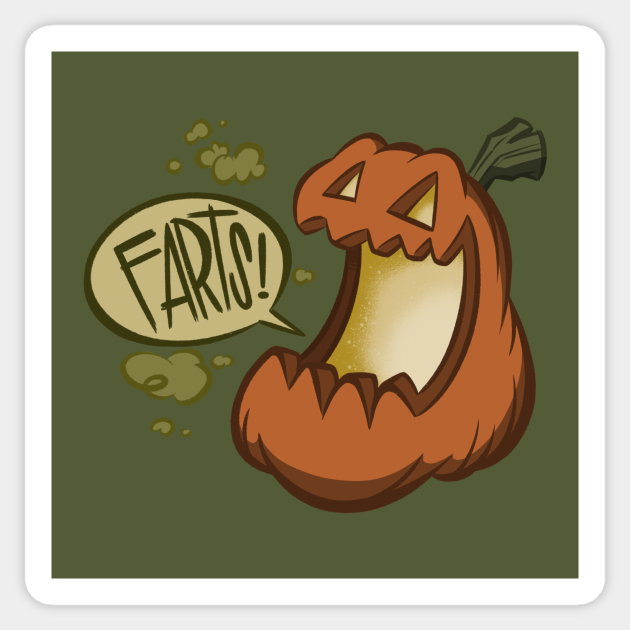 Fart Pumpkin! - Halloween - Sticker | TeePublic