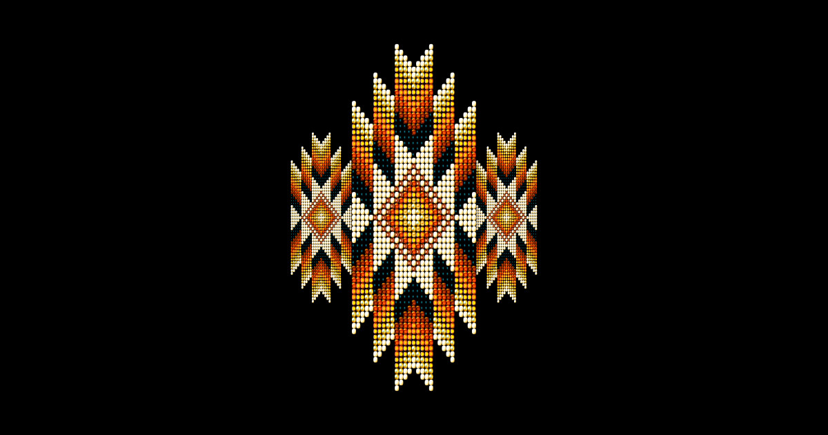 Golden Orange Native American Style Sunburst - Native American - T ...