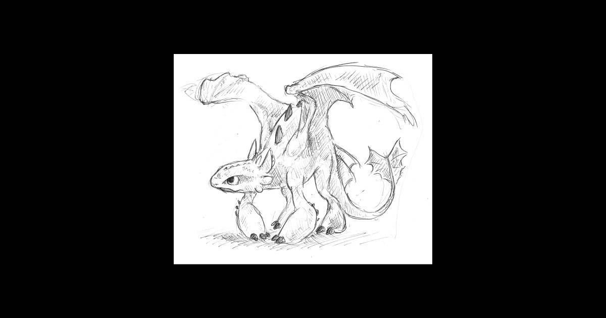 Toothless Pen Drawing - Httyd - Posters and Art Prints | TeePublic