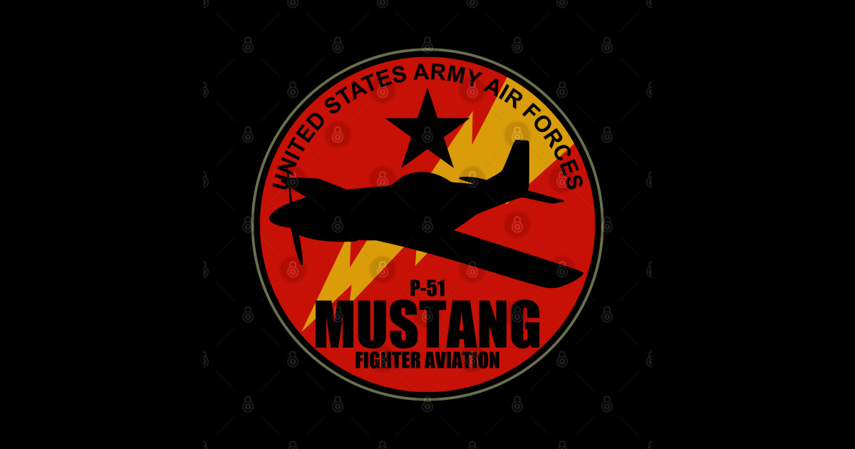North American P-51 Mustang - Usaaf Ww2 P51 Mustang - Posters and Art ...