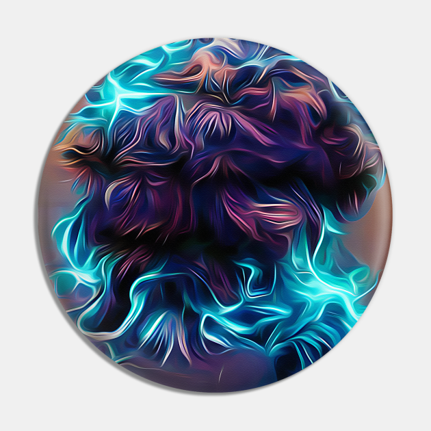 Blue Cold Hairy Bioluminescent Nug Bud Weed - Nugs - Pin | TeePublic