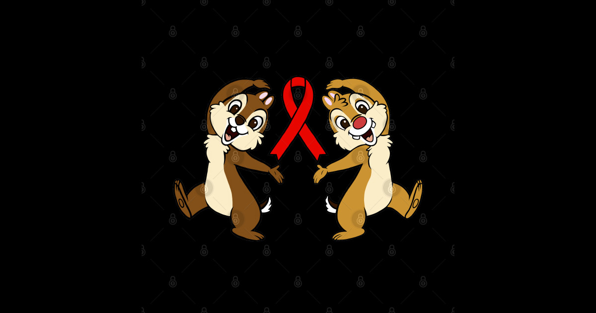 Chipmunk Awareness Ribbon (Red) - Chipmunks - Sticker | TeePublic