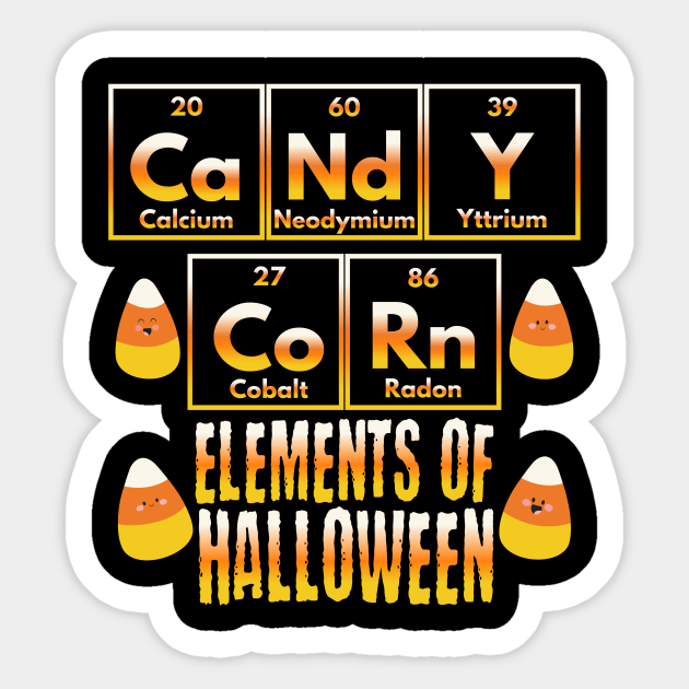 Candy Corn Periodic Table of Elements design - Candy Corn - Sticker ...