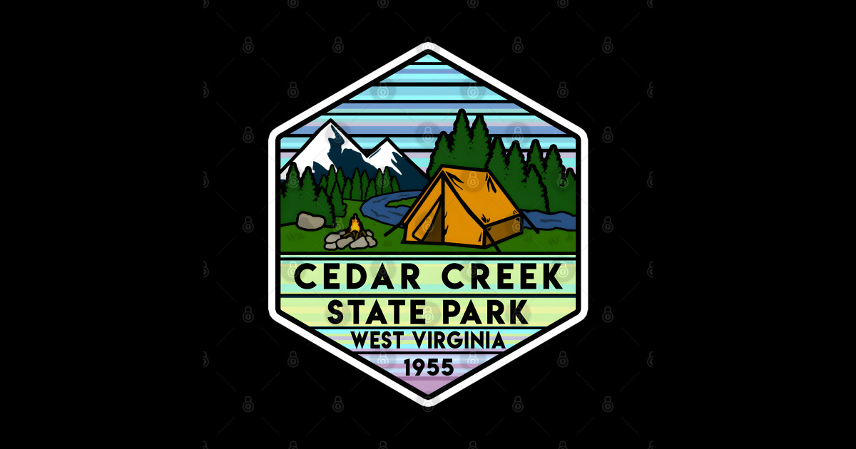 Cedar Creek State Park West Virginia Hexagon - Cedar Creek - Sticker ...