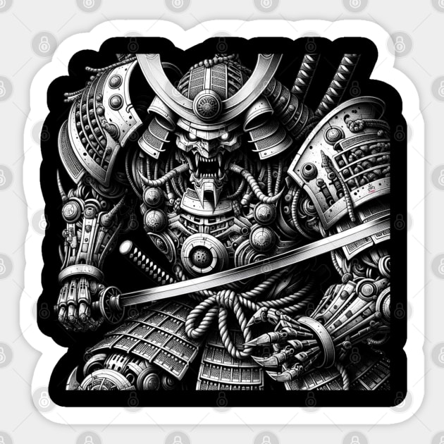 Samurai Steel Sentinel - Samurai - Sticker | TeePublic