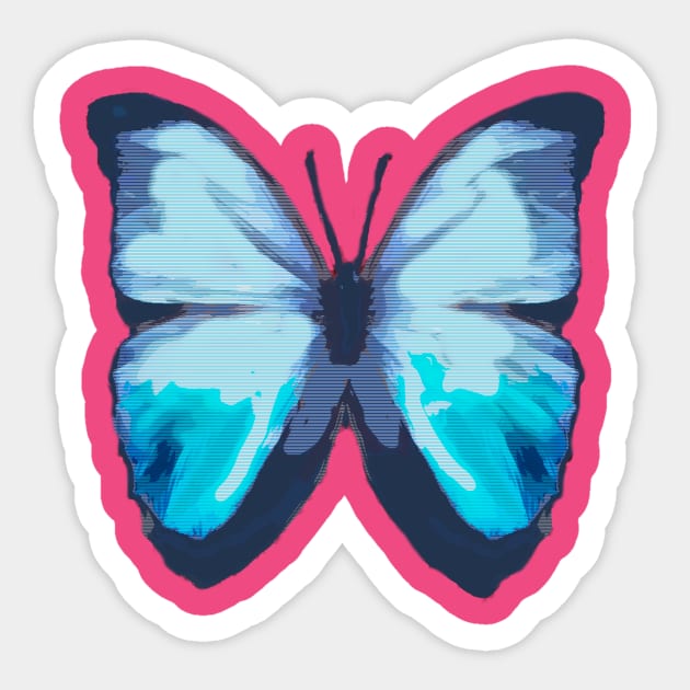 Blue Butterfly - Blue Butterfly - Sticker | TeePublic