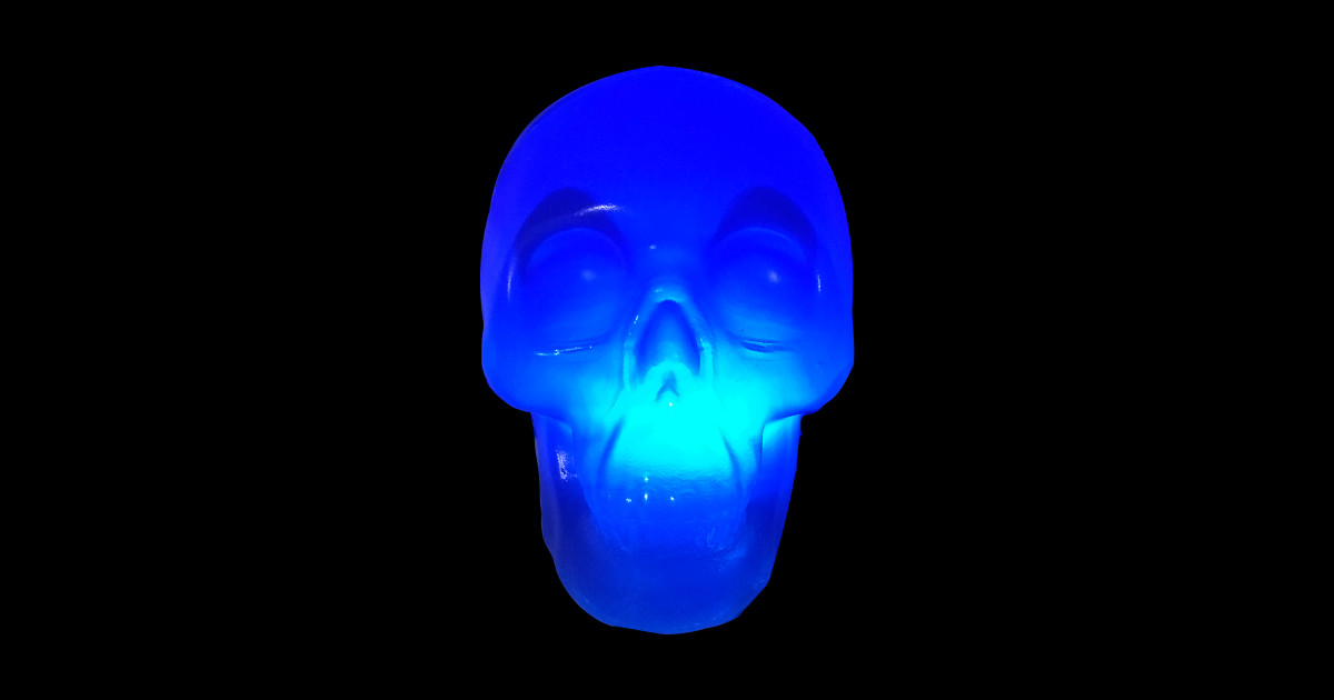 Blue Crystal Skull - Skull Study - Sticker | TeePublic
