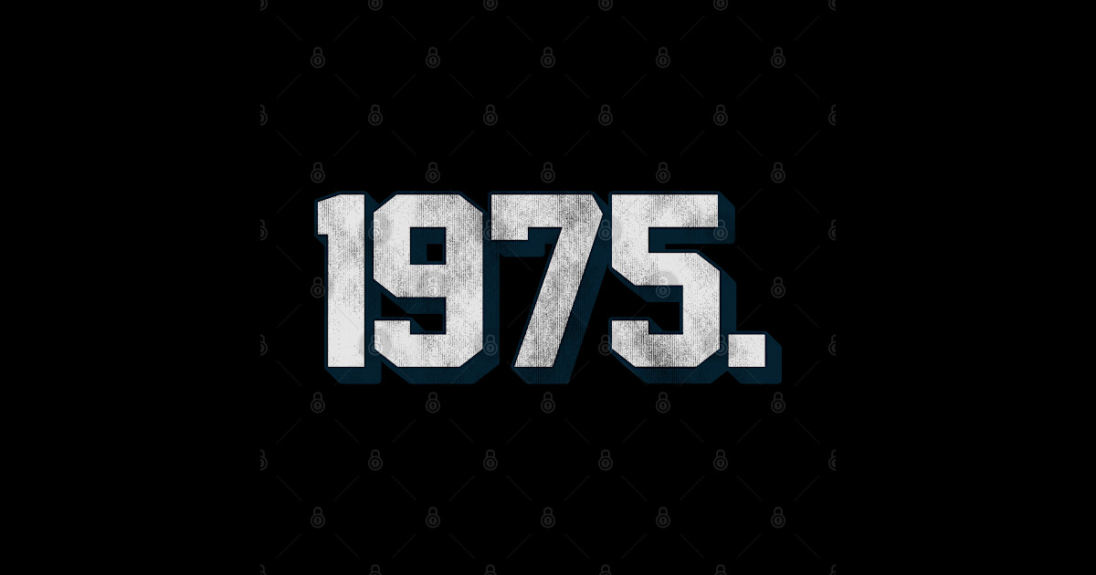 1975 // Years Vintage Retro Logo Style - 1975 - Sticker | TeePublic