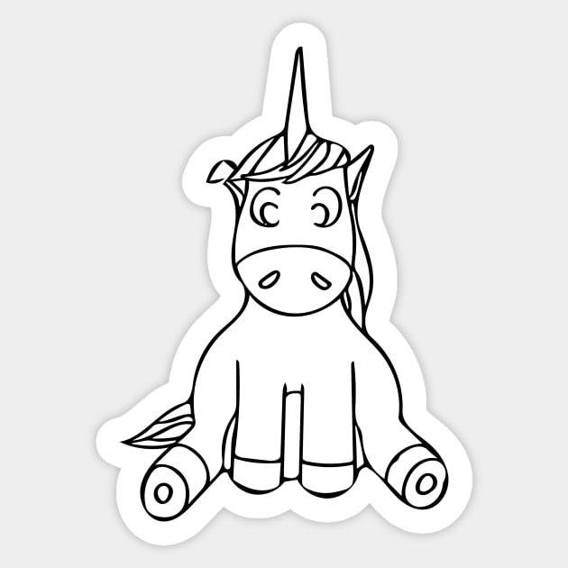 unicorn sitting down